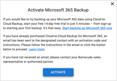 How to Activate Cloud-to-Cloud Backup | Barracuda Campus